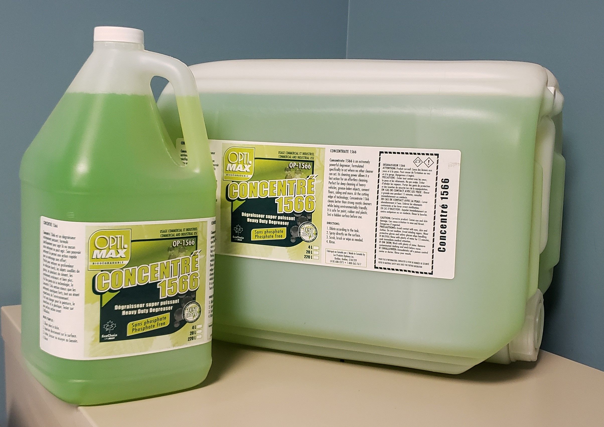 Optimax Bio - Concentré 1566 - 4 Litres • Location Lauzon Amos Inc.